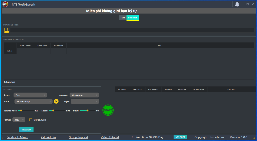 NTS Text To Speech - NTS Tool