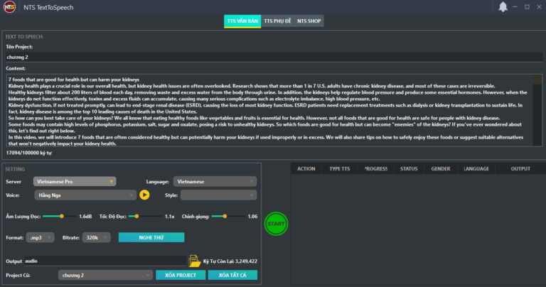 NTS Text To Speech - NTS Tool