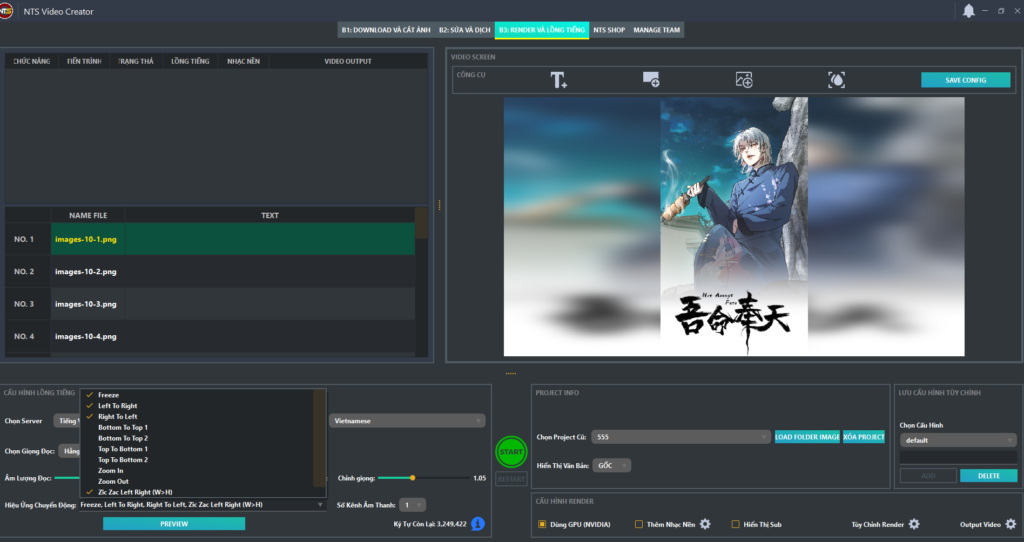 NTS Video Creator - NTS Tool
